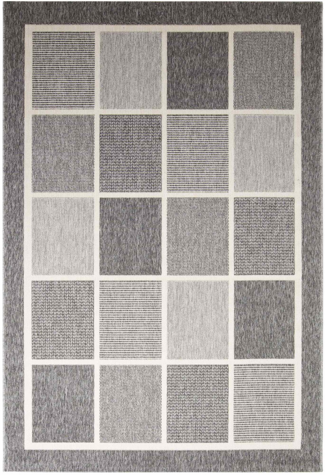 Fenix indoor/outdoor - Slät matta med rutmönster - Nylanders Mattor