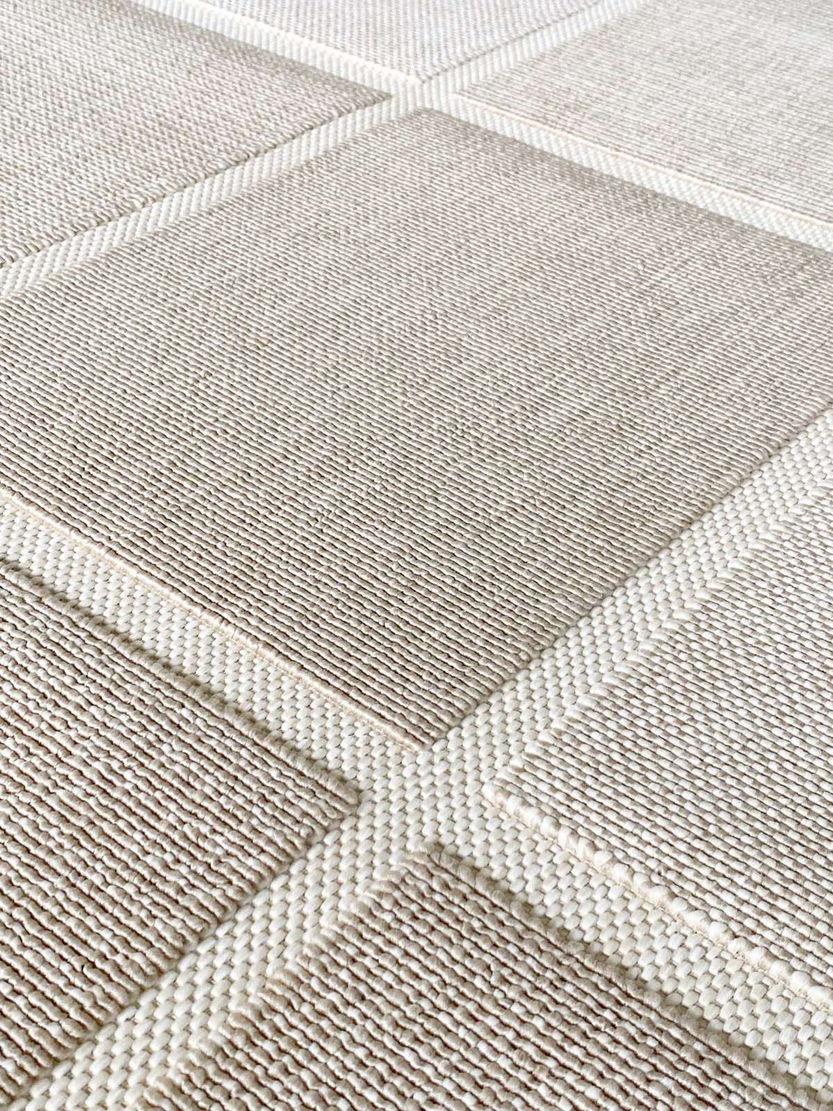 Fenix indoor/outdoor - Slät matta med rutmönster - Nylanders Mattor