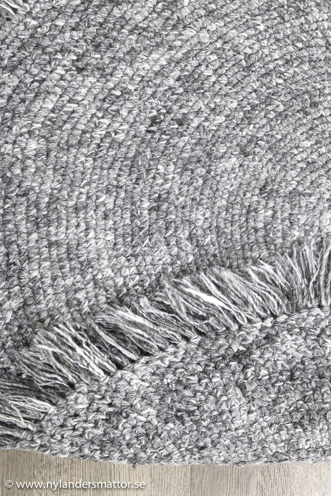 Slite Ullmatta - Rund ullmatta med fransar - Nylanders Mattor